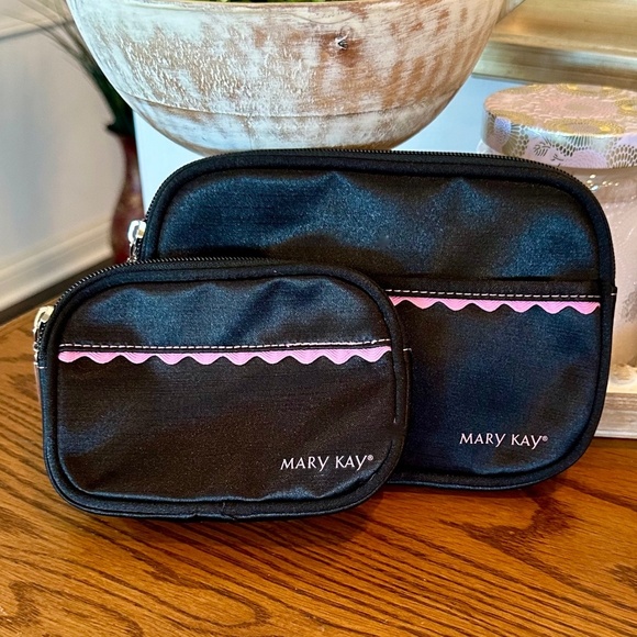 Mary Kay | Bags | Mary Kay Black Pink Cosmetic Bags | Poshmark
